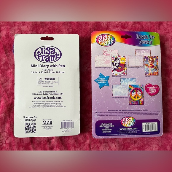 Lisa Frank | Other | Lisa Frank Vintage Mini Lock Diary And Light Up ...
